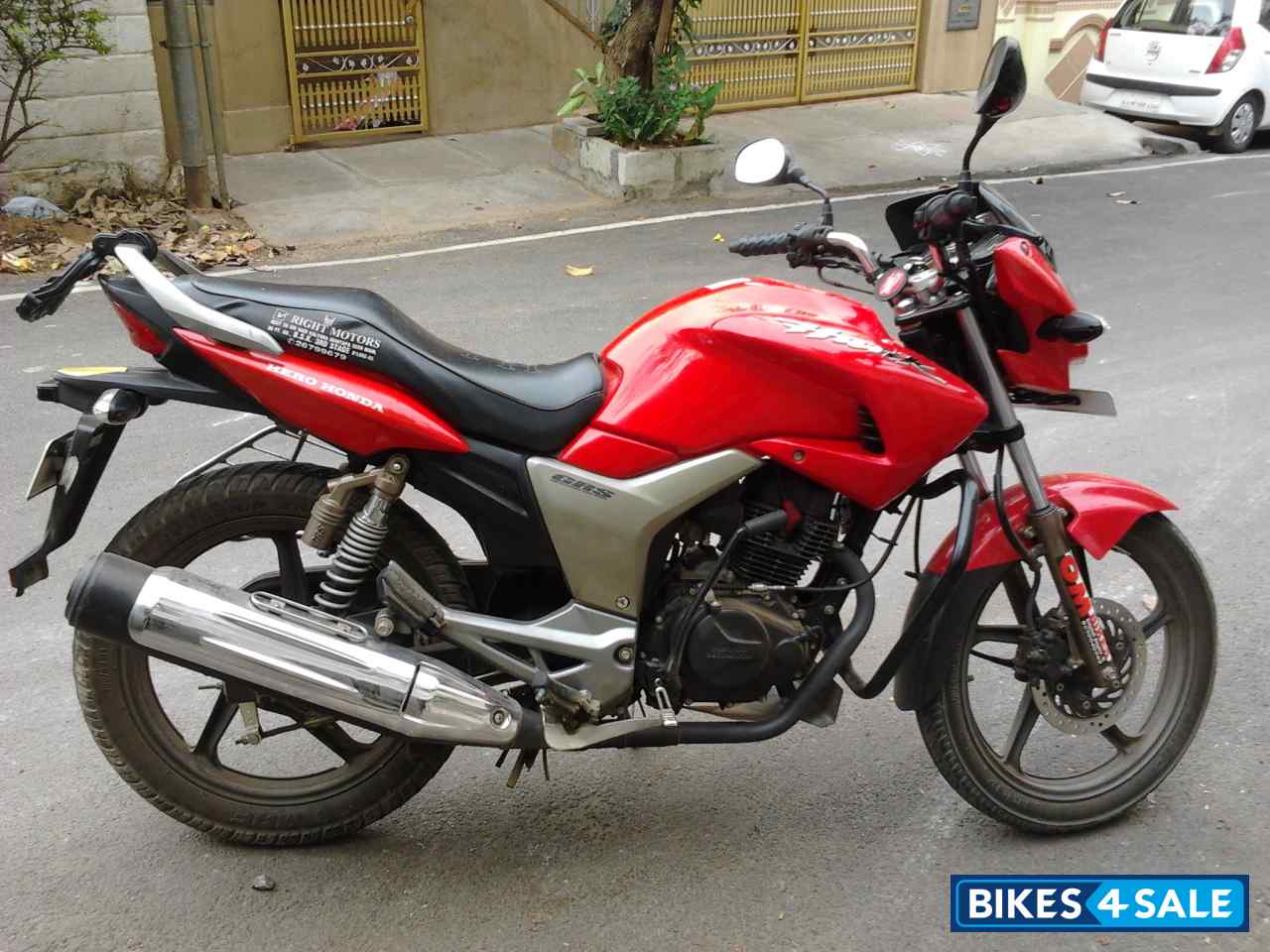 Used 2008 model Hero Hunk for sale in Bangalore. ID 100427. Red colour - Bikes4Sale