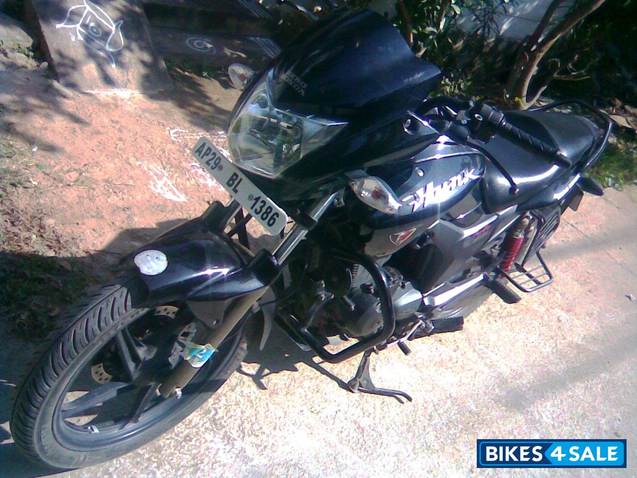 Used 2010 model Hero Hunk for sale in Hyderabad. ID 107244. Panther Black colour - Bikes4Sale