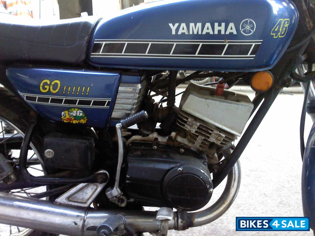 Used 1998 model Yamaha RX 135 for sale in Panaji. ID 73564. Blue colour - Bikes4Sale