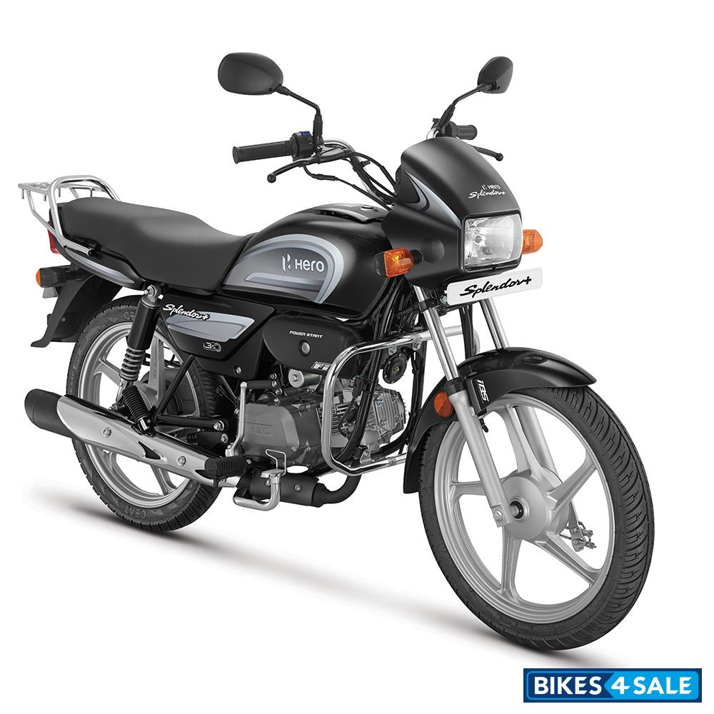 Black With Silver Hero Splendor Plus BS6 Motorcycle Picture Gallery